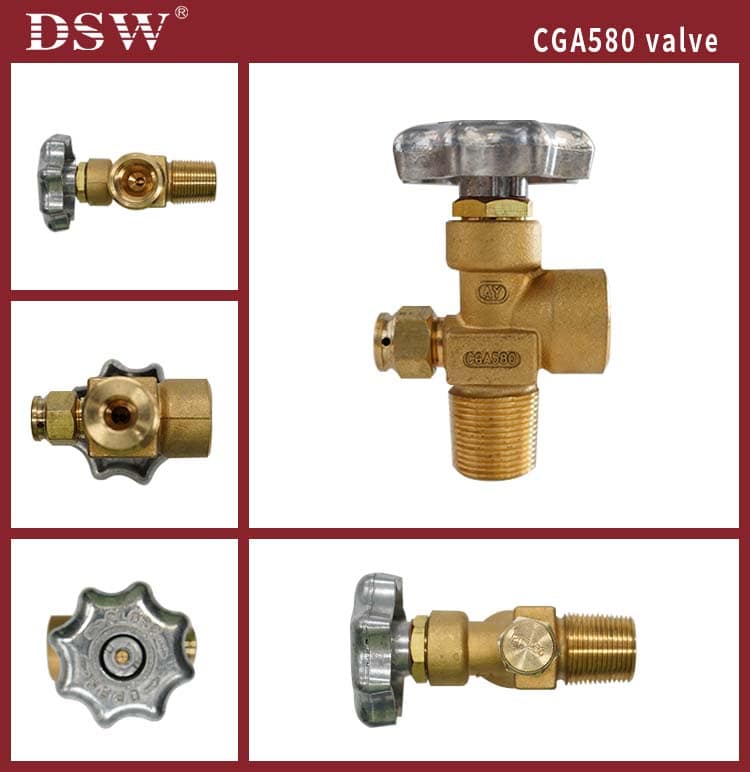 CGA580 Cylinder Valves for Argon, Helium, Nitrogen Use