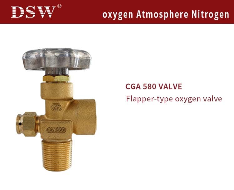 CGA580 Cylinder Valves for Argon, Helium, Nitrogen Use